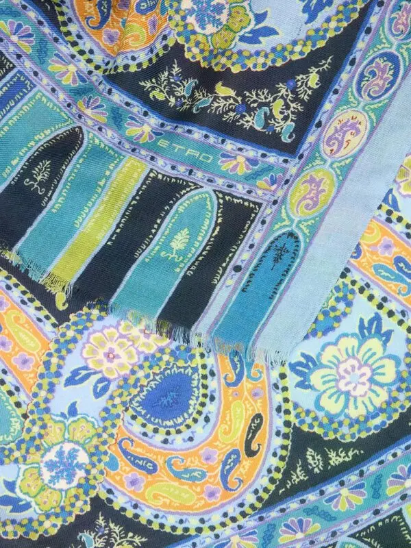 Etro Paisley-print Scarf - Blue