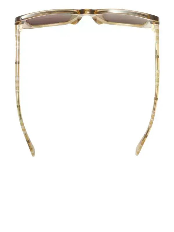 Burberry Tubular Check Square Frame Sunglasses
