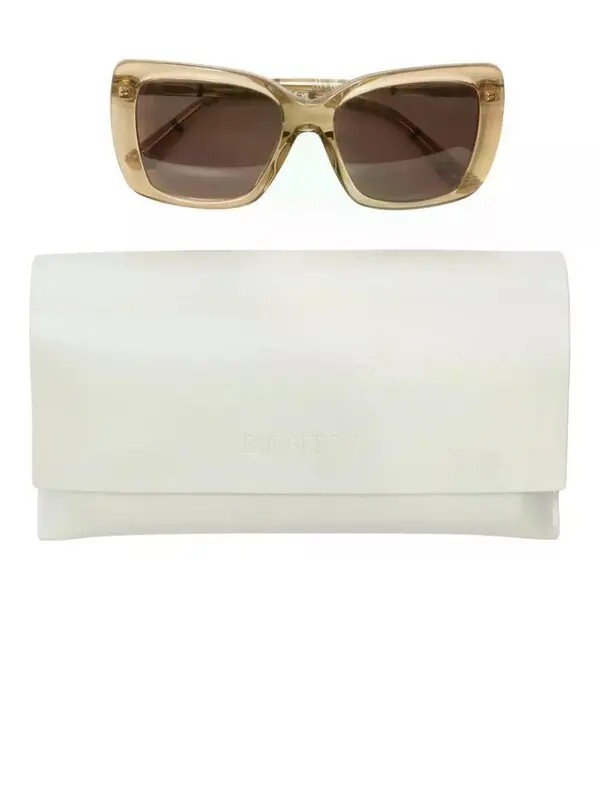 Burberry Tubular Check Square Frame Sunglasses