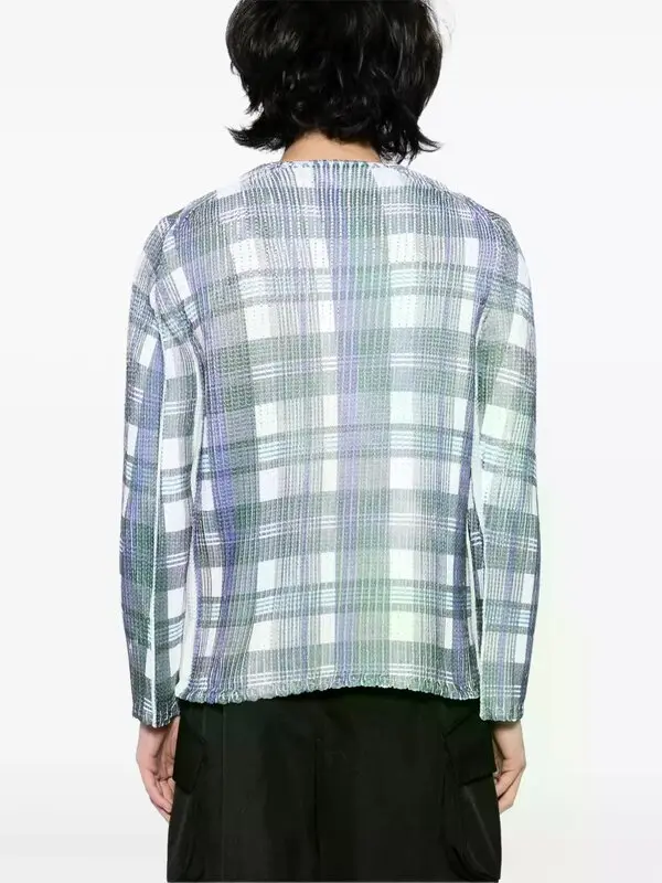 Comme Des Garçons Tartan Check-print Jumper - Blue