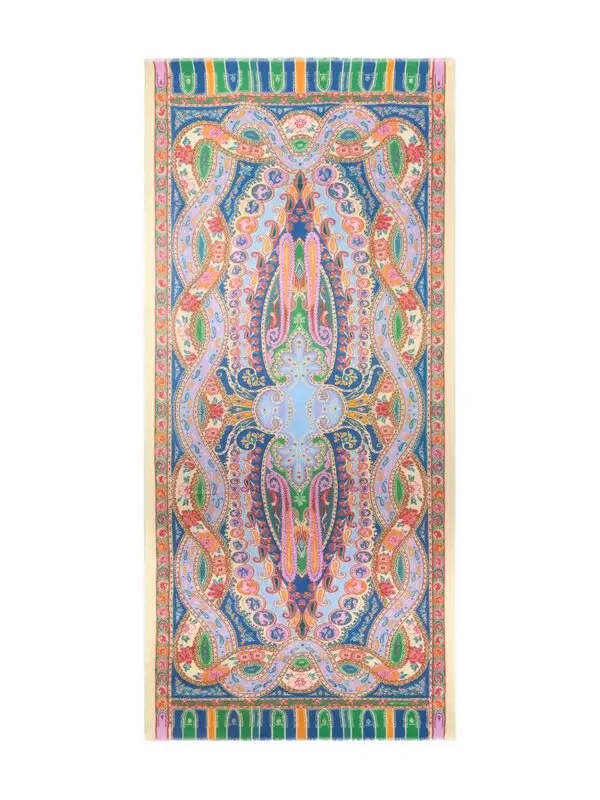 Etro Paisley-print Scarf - Green