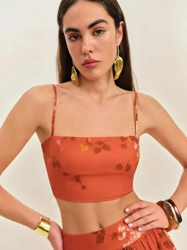 REFORMATION Amor Two-piece Set - Coral Bloom