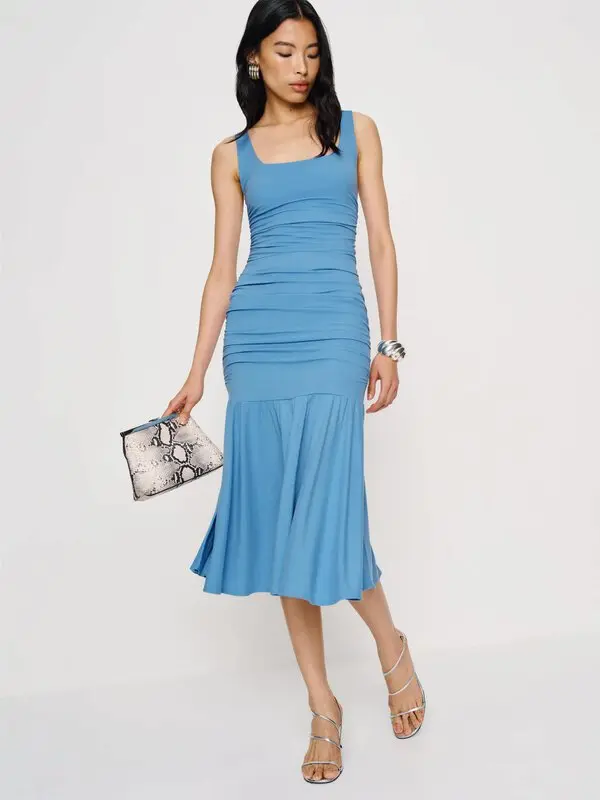 REFORMATION Kayla Knit Dress - Blue
