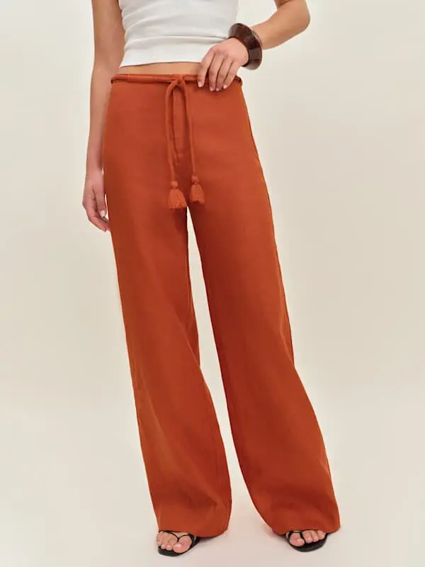 REFORMATION Avery Pant - Blood Orange