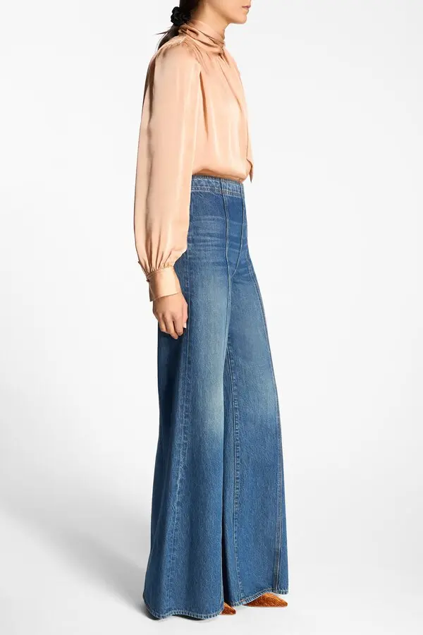 Ulla Johnson The Bianca High Rise Wide Leg Jean - Danube