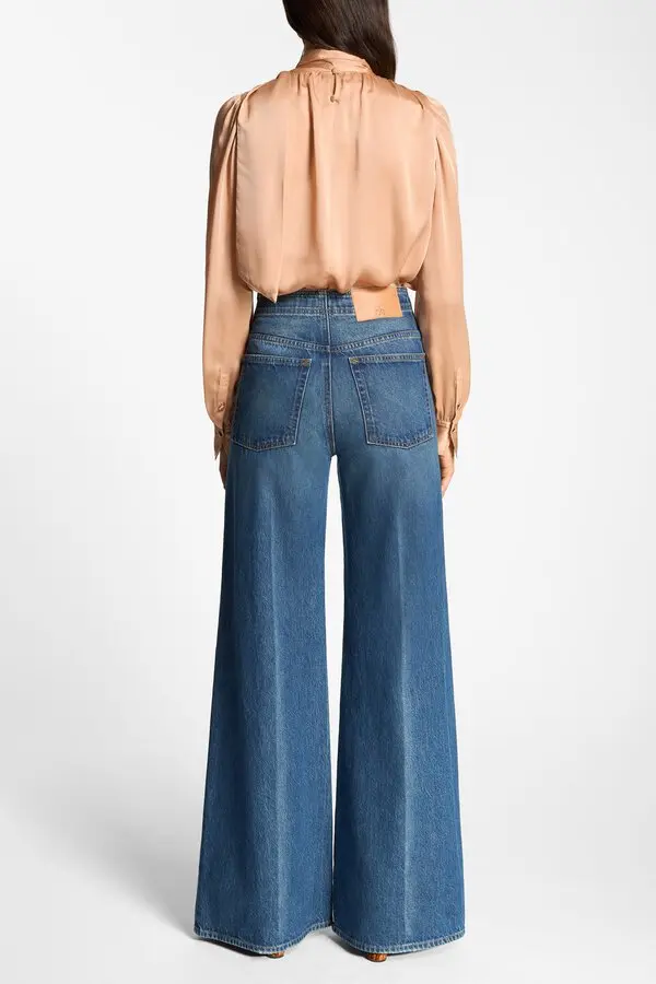 Ulla Johnson The Bianca High Rise Wide Leg Jean - Danube