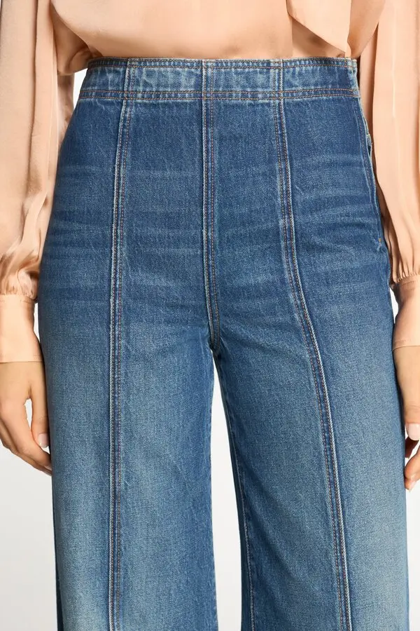 Ulla Johnson The Bianca High Rise Wide Leg Jean - Danube