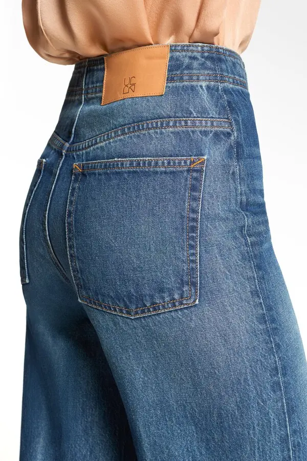 Ulla Johnson The Bianca High Rise Wide Leg Jean - Danube