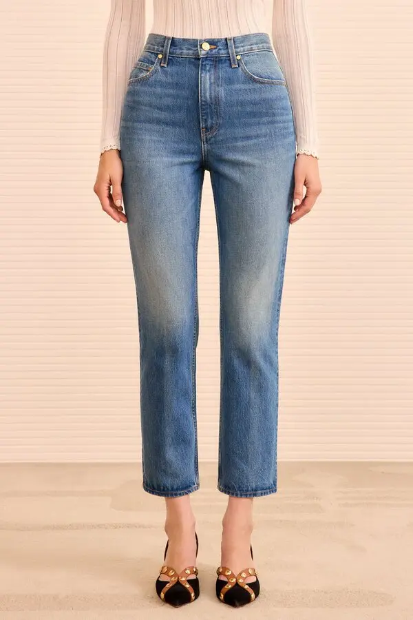 Ulla Johnson The Agnes Cropped Jean - Danube