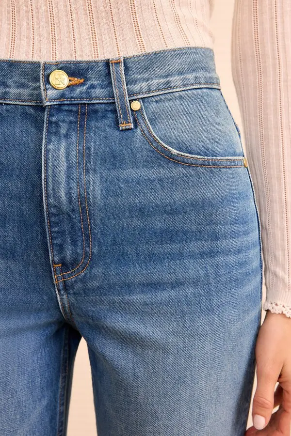 Ulla Johnson The Agnes Cropped Jean - Danube