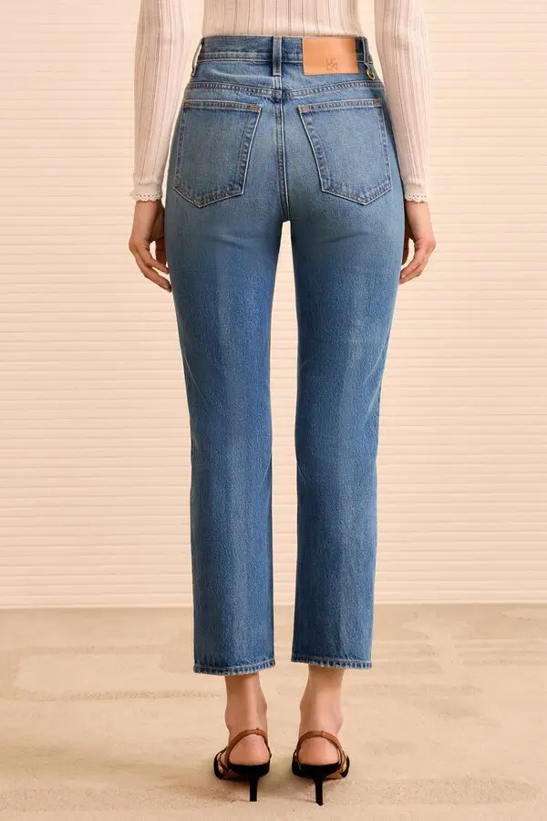 Ulla Johnson The Agnes Cropped Jean - Danube