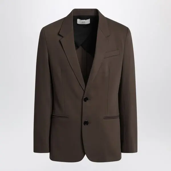 Ami Single-breasted Wool Jacket - Black