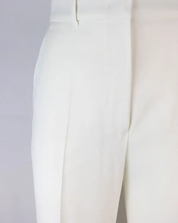 Max Mara Studio Straight-Line Trousers In White - 33% Off