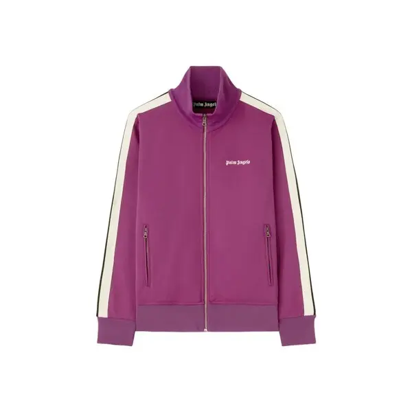 Palm Angels Logo Track Zip-up Sweatshirt - Pink