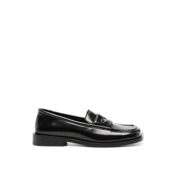 Attico Amanda Leather Loafers - Black