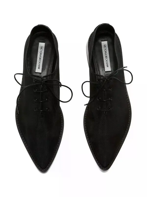 Victoria Beckham Mesh Lace-up Oxfords