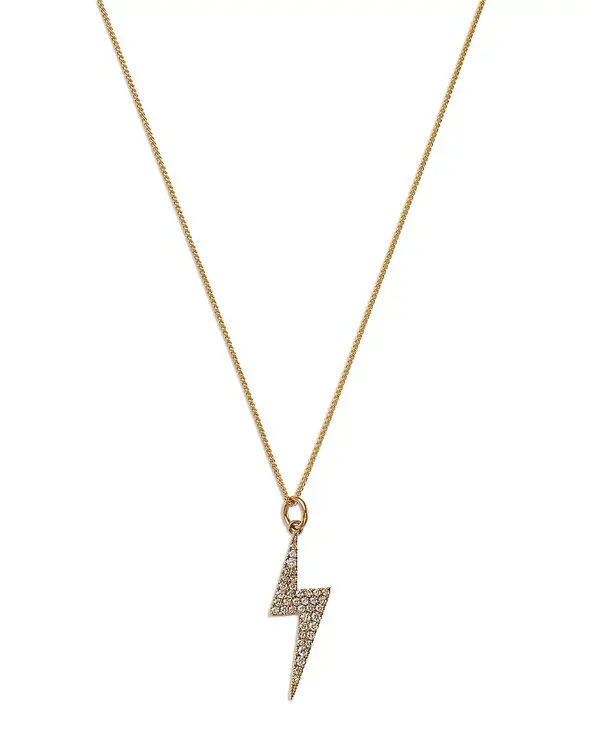Bloomingdale'S Diamond Lightning Bolt Pendant Necklace - Gold