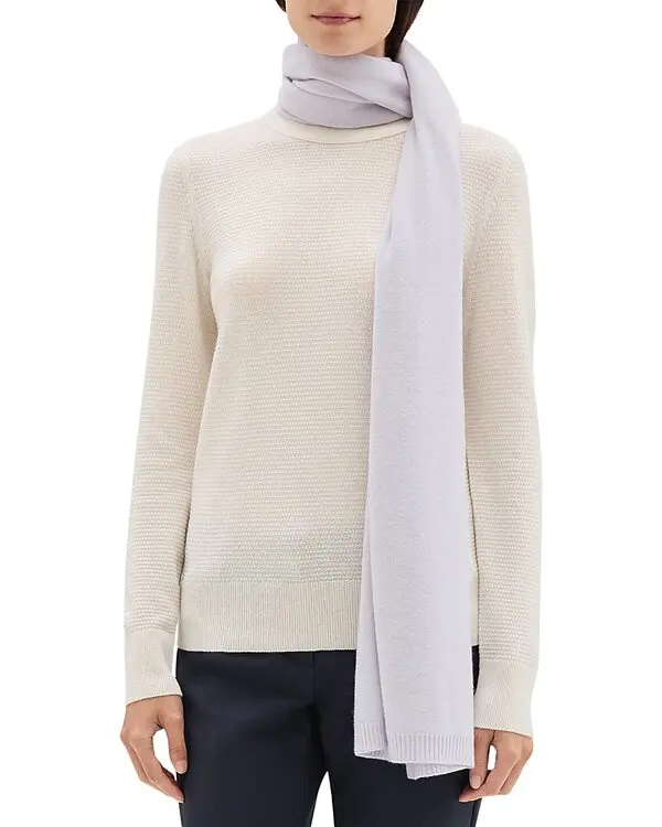 Theory Cashmere Scarf - Silver