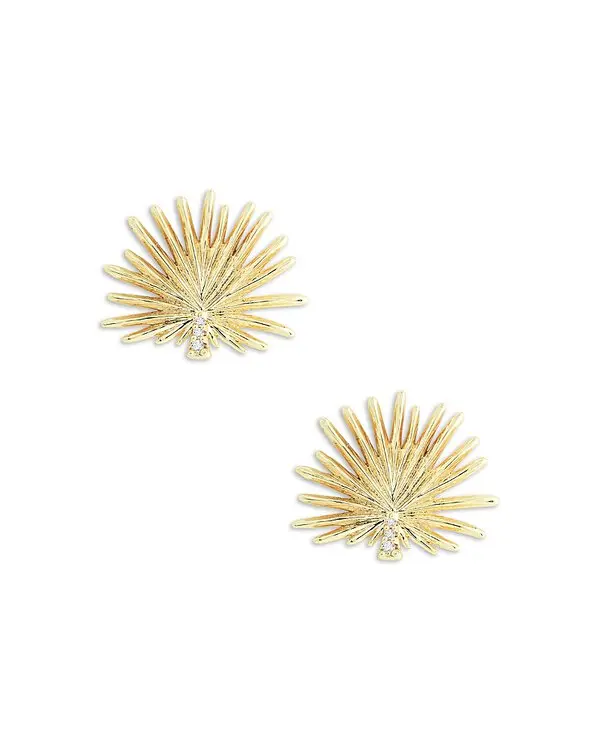 ANABEL ARAM Palm Stud Earrings - Gold