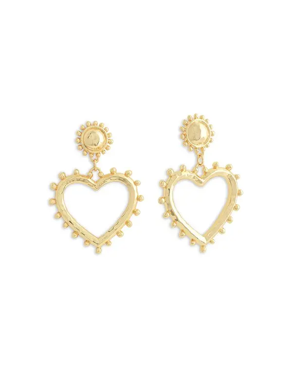 ANABEL ARAM Open Heart Drop Earrings