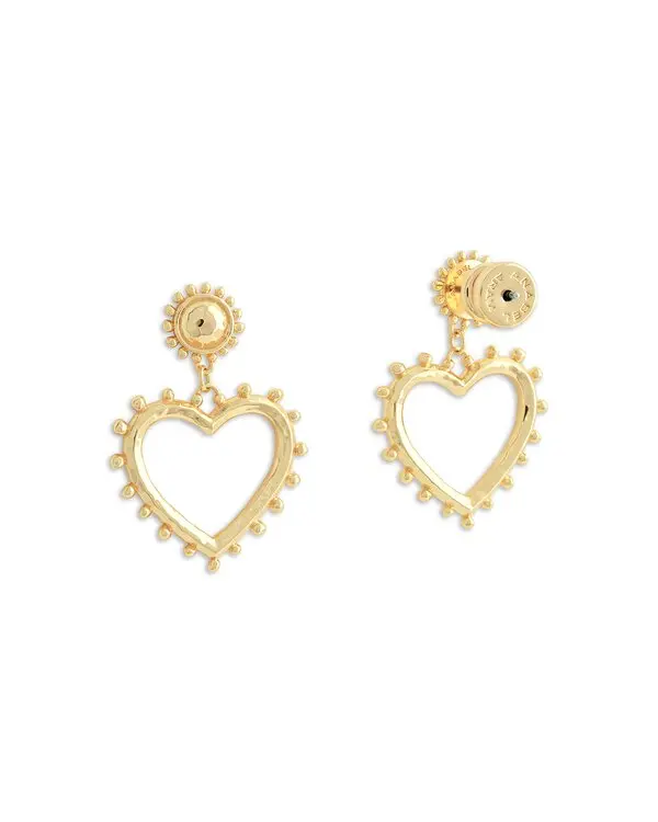 ANABEL ARAM Open Heart Drop Earrings - Gold