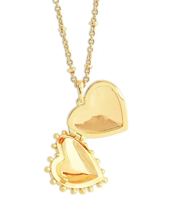 ANABEL ARAM Heart Locket Pendant Necklace - Gold