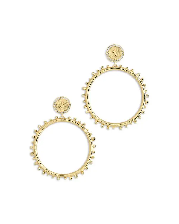 ANABEL ARAM Pave Butterfly Coin & Hoop Drop Earrings - Gold
