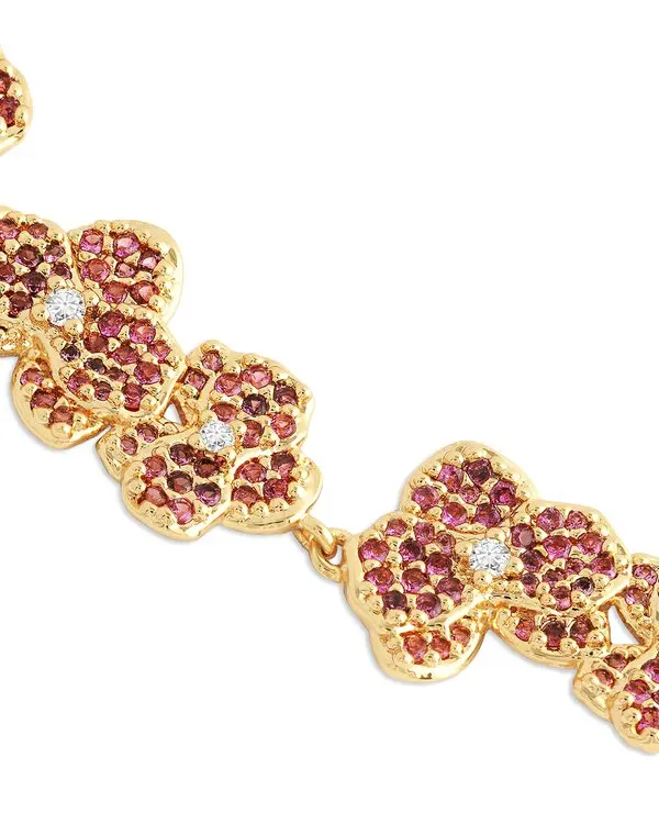 ANABEL ARAM Pave Orchid Tennis Bracelet