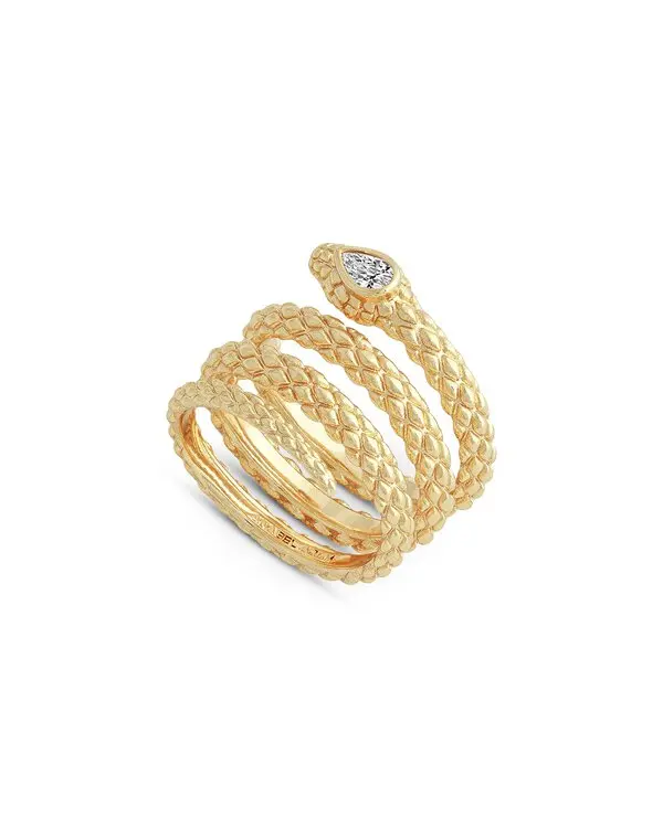 ANABEL ARAM Crystal Serpent Wrap Ring