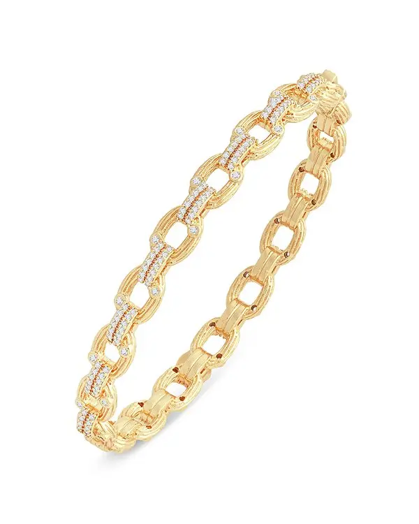 ANABEL ARAM Enchanted Forest Pave Chain Bangle Bracelet - Gold