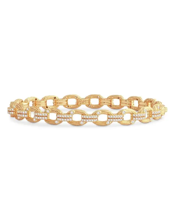 ANABEL ARAM Enchanted Forest Pave Chain Bangle Bracelet