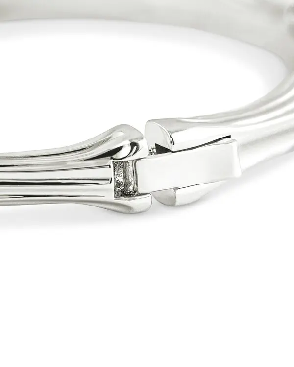 ANABEL ARAM Pave Bamboo Bangle In Sterling
