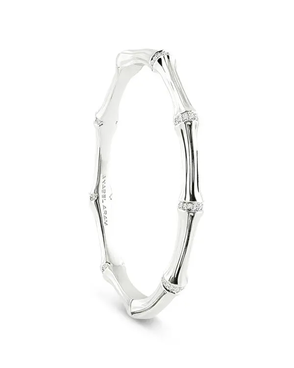 ANABEL ARAM Pave Bamboo Bangle In Sterling