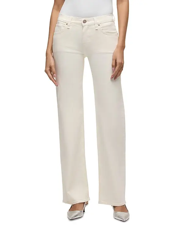 Hudson Jeans Kelli Low Rise Straight Jeans - Ecru