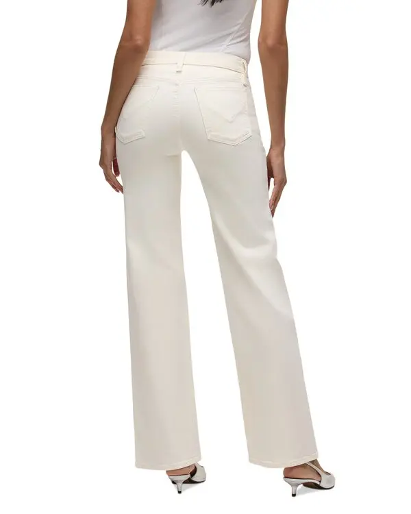 Hudson Jeans Kelli Low Rise Straight Jeans - Ecru