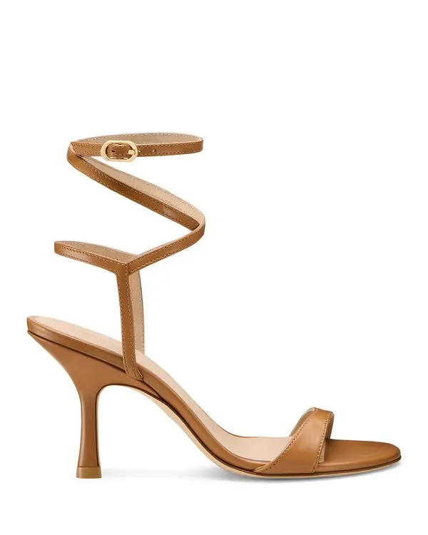 STUART WEITZMAN Nudist Wrap 85 High Heel Sandals - Machiato