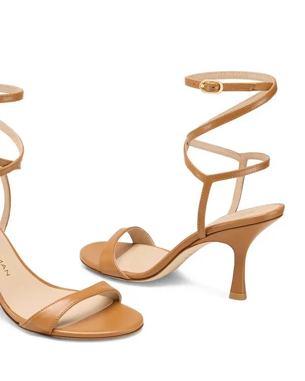 STUART WEITZMAN Nudist Wrap 85 High Heel Sandals - Machiato