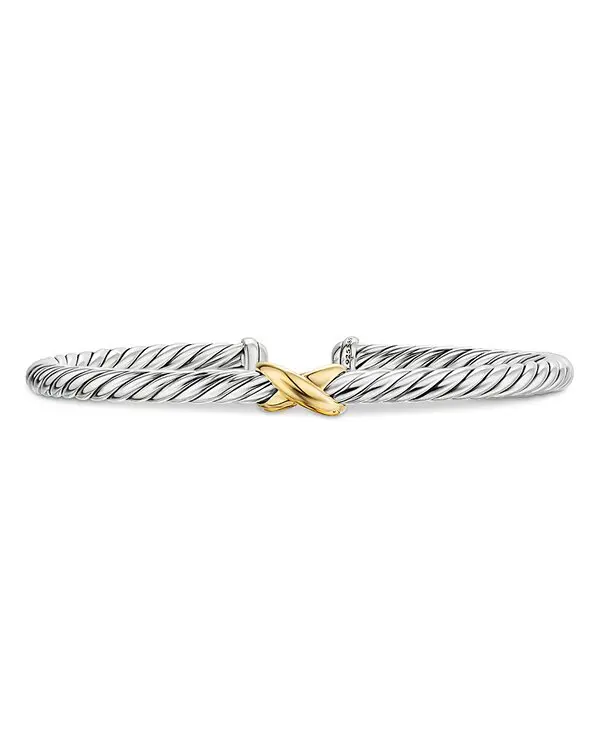 David Yurman Cable Flex X Station Bracelet - Silver
