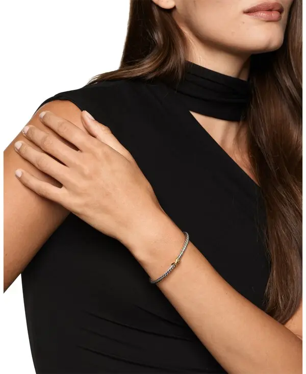 David Yurman Cable Flex X Station Bracelet - Silver