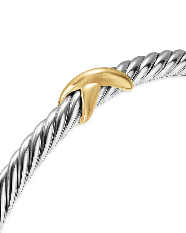 David Yurman Cable Flex X Station Bracelet - Silver