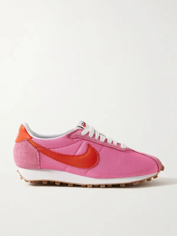 Nike Ld-1000 Mesh And Suede Lace-up Sneakers - Pink