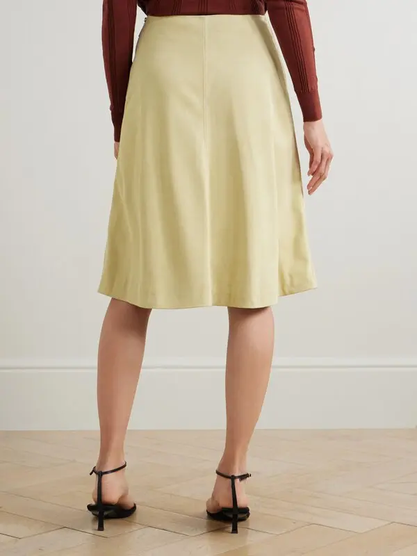 16Arlington Dafne Embellished Suede Midi Skirt