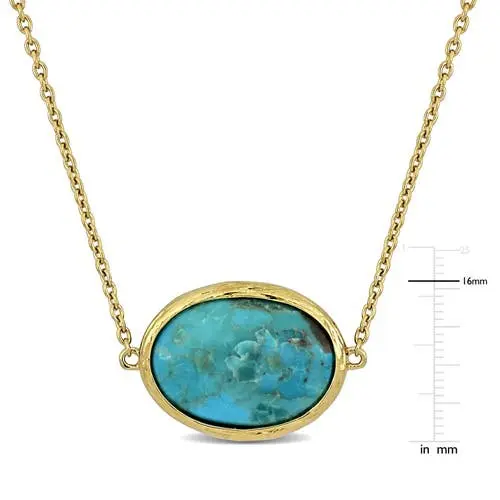 JULIANNA B. Oval Composite Solitaire Necklace