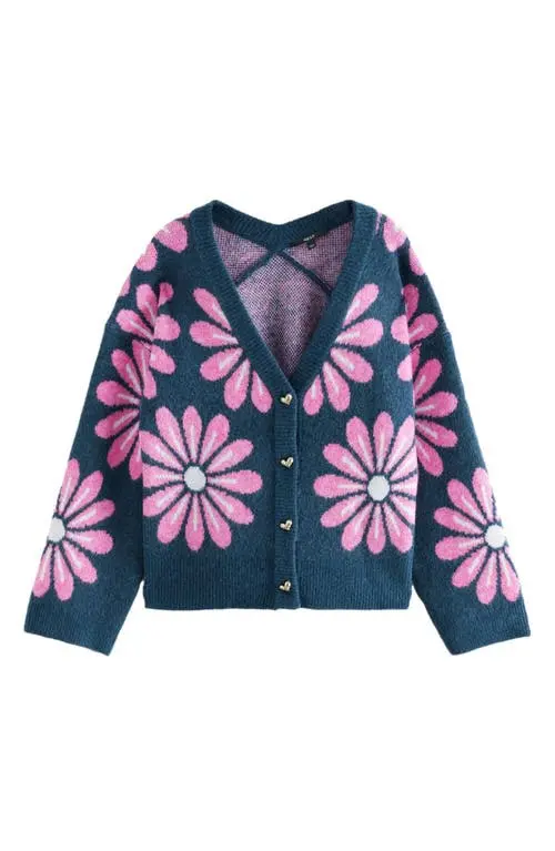 NEXT Floral Button Cardigan