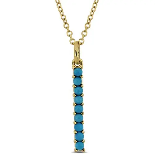 JULIANNA B. Composite Linear Drop Necklace - Turquoise