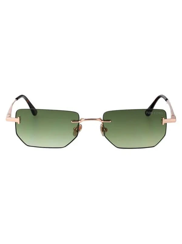 TOM FORD Sunglasses - Oro Rosé Lucido / Verde Grad
