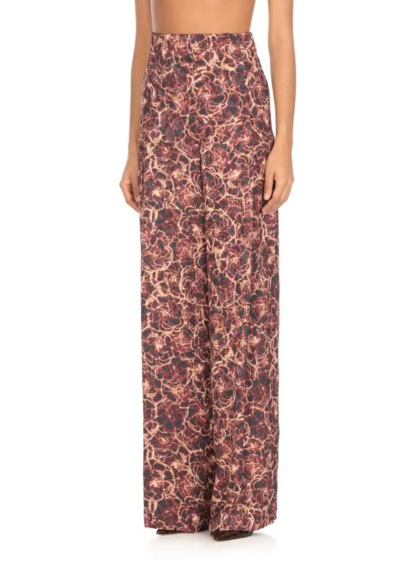 Dries Van Noten Floral Print Trousers - Purple