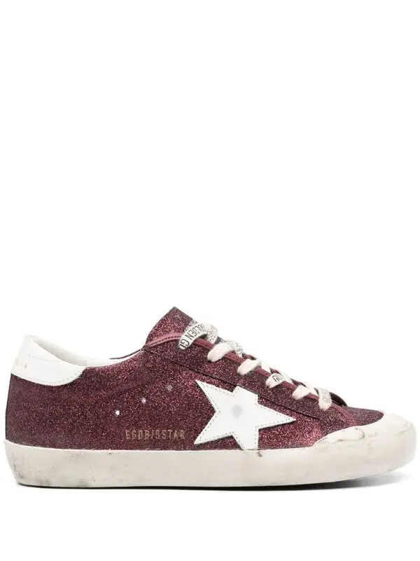 Golden Goose Ball Star Sneakers - Bordeaux/white