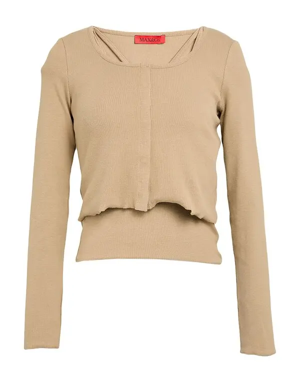 Max & Co. Ribbed Crewneck Long Sleeve Twin Set