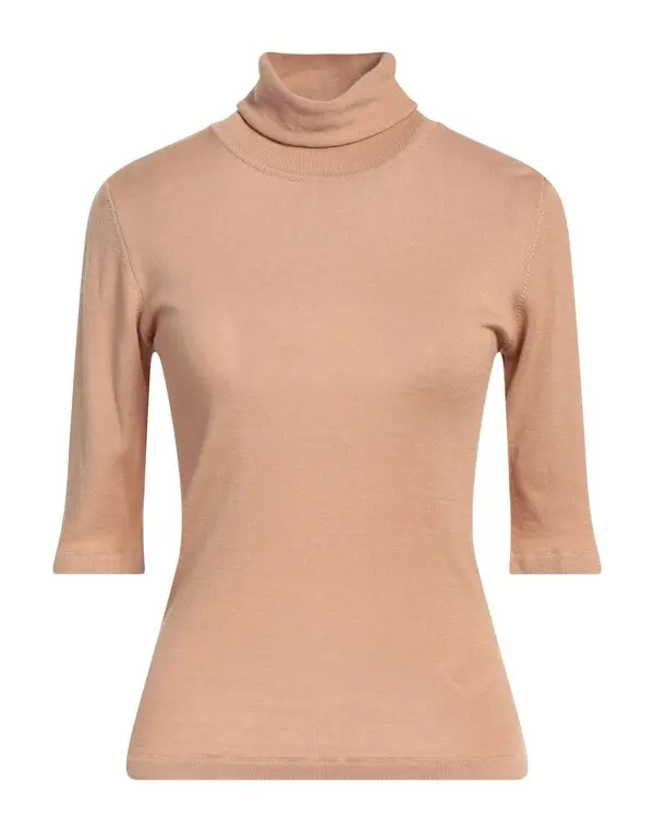 CARACTÈRE Wool Blend Turtleneck 3/4 Sleeve Top